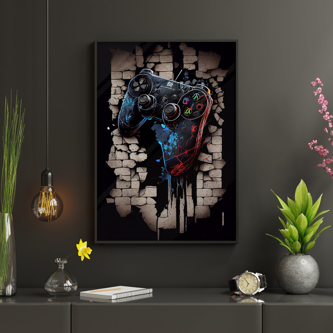 Gaming Console Poster, Printable Video Game Wall Art, Digital Video ...