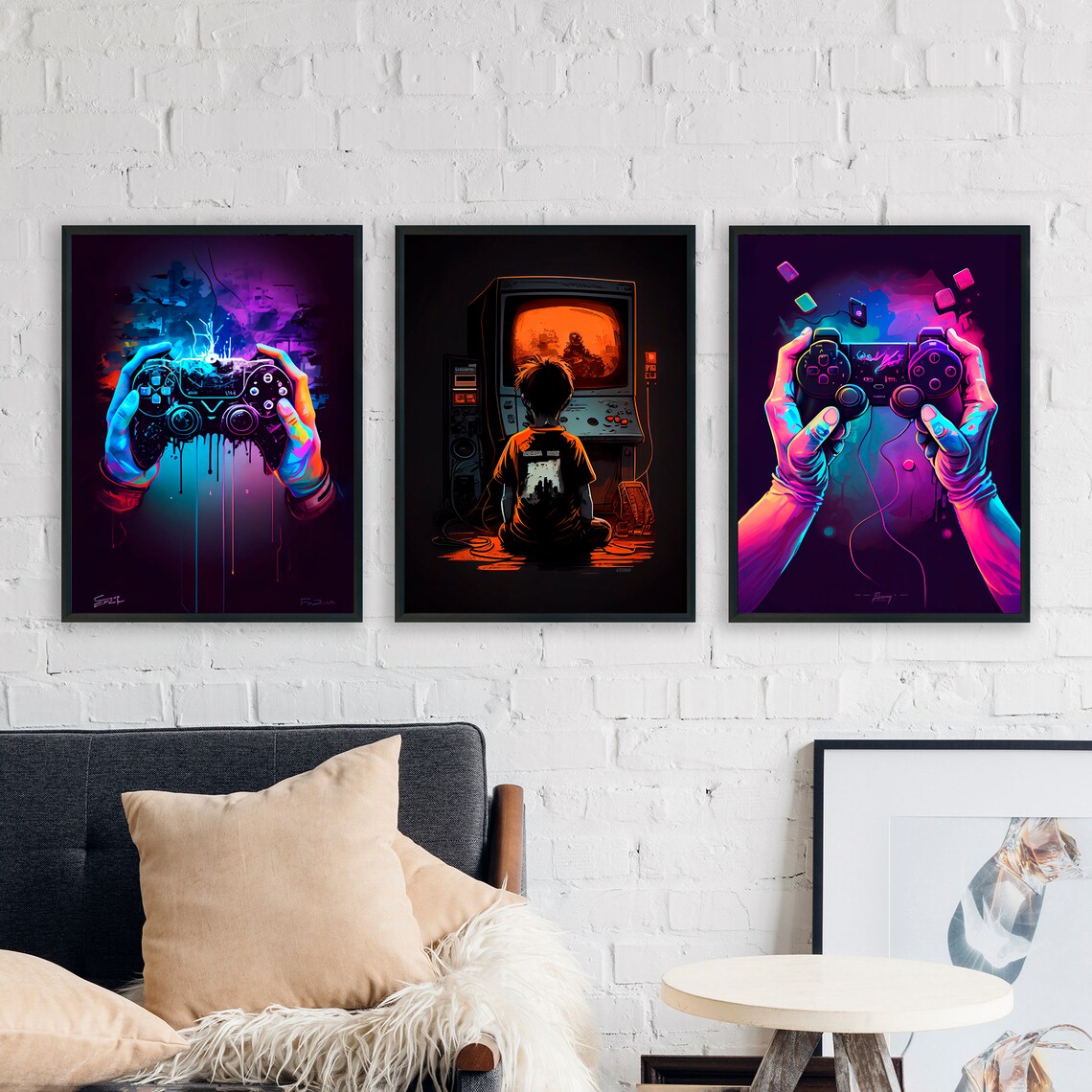 Set of 9 Cool Gaming Posters, Video Game Print, Printable Gaming Wall ...