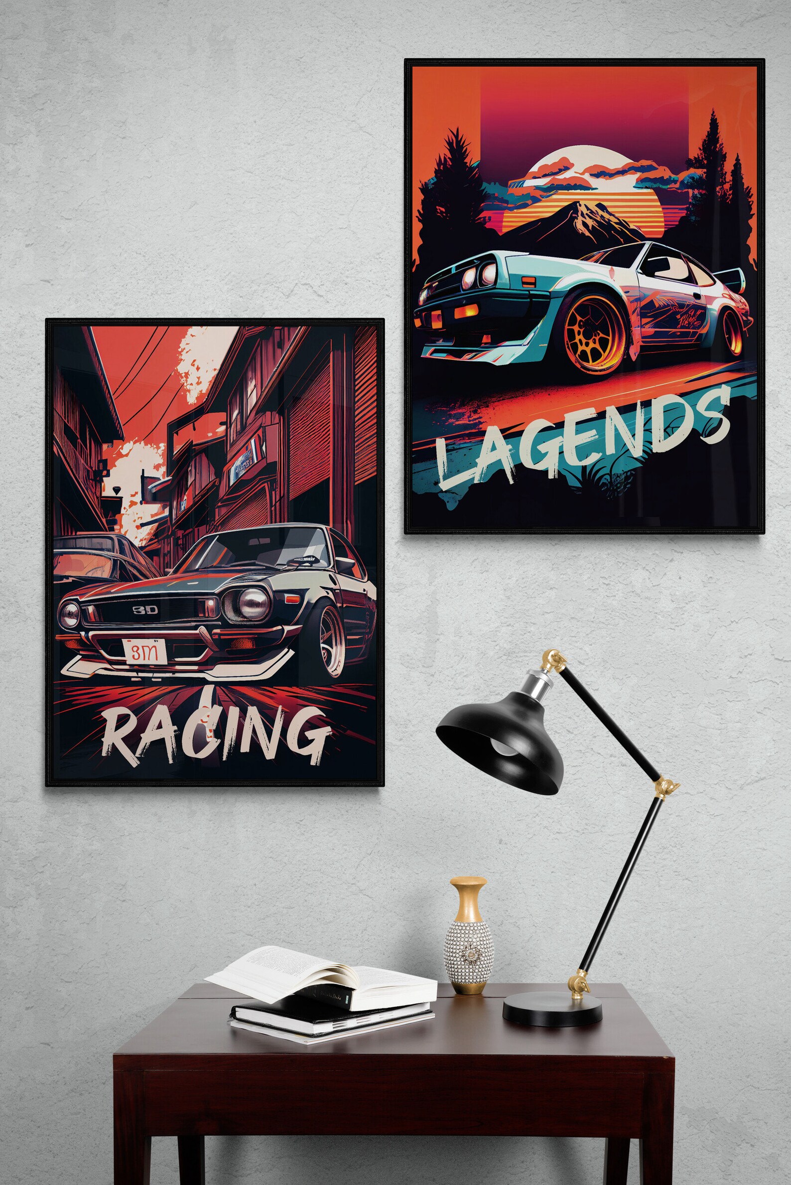 Set of 9 JDM Car Poster Tokyo Street Racing Printable Japanese - Etsy
