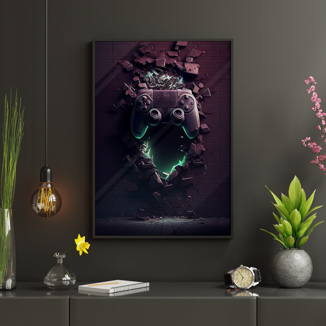 Cool Gaming Console Poster, Printable Video Game Wall Art, Digital ...