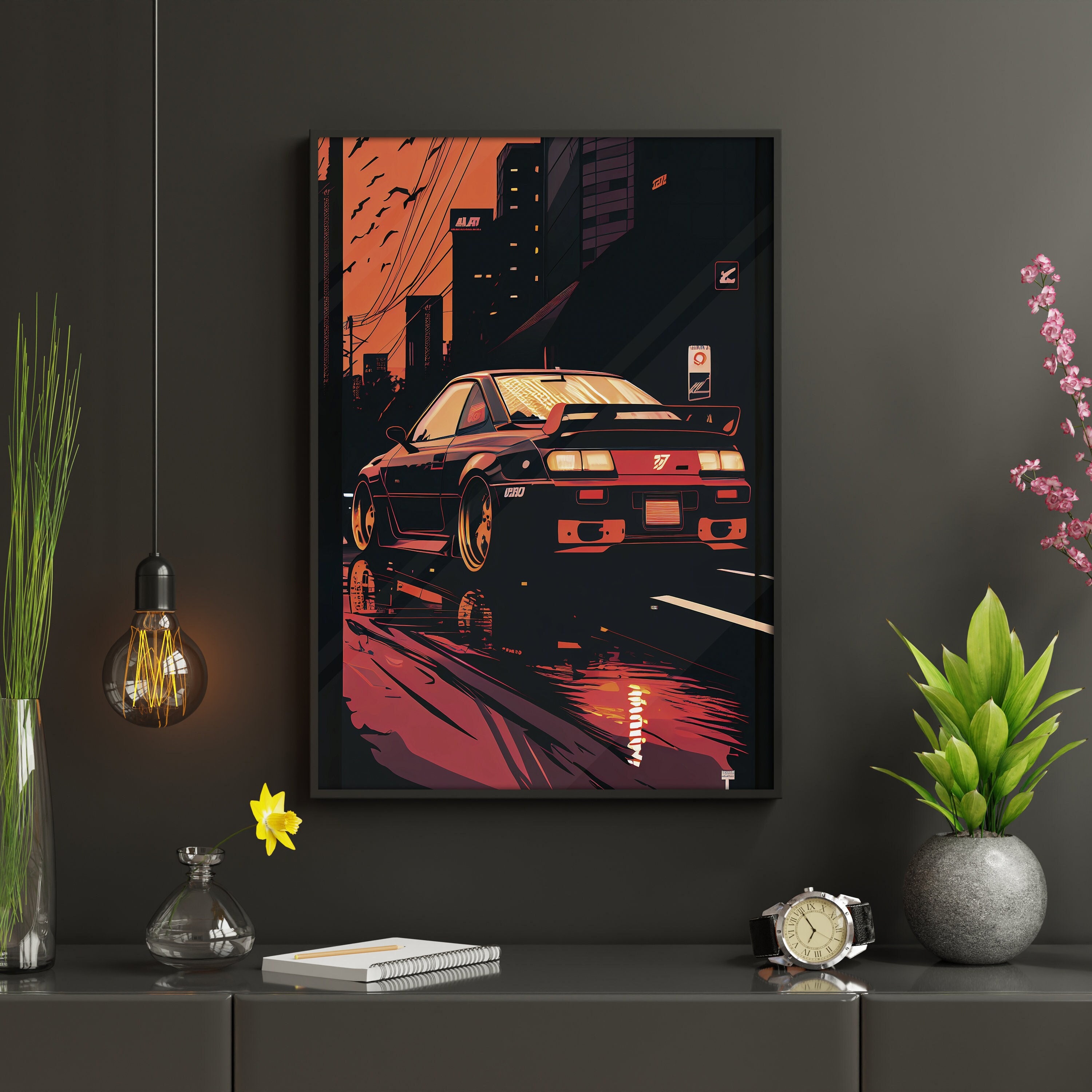 JDM Car Poster Printable Japanese Car Print Tokyo Street Racing Wall ...