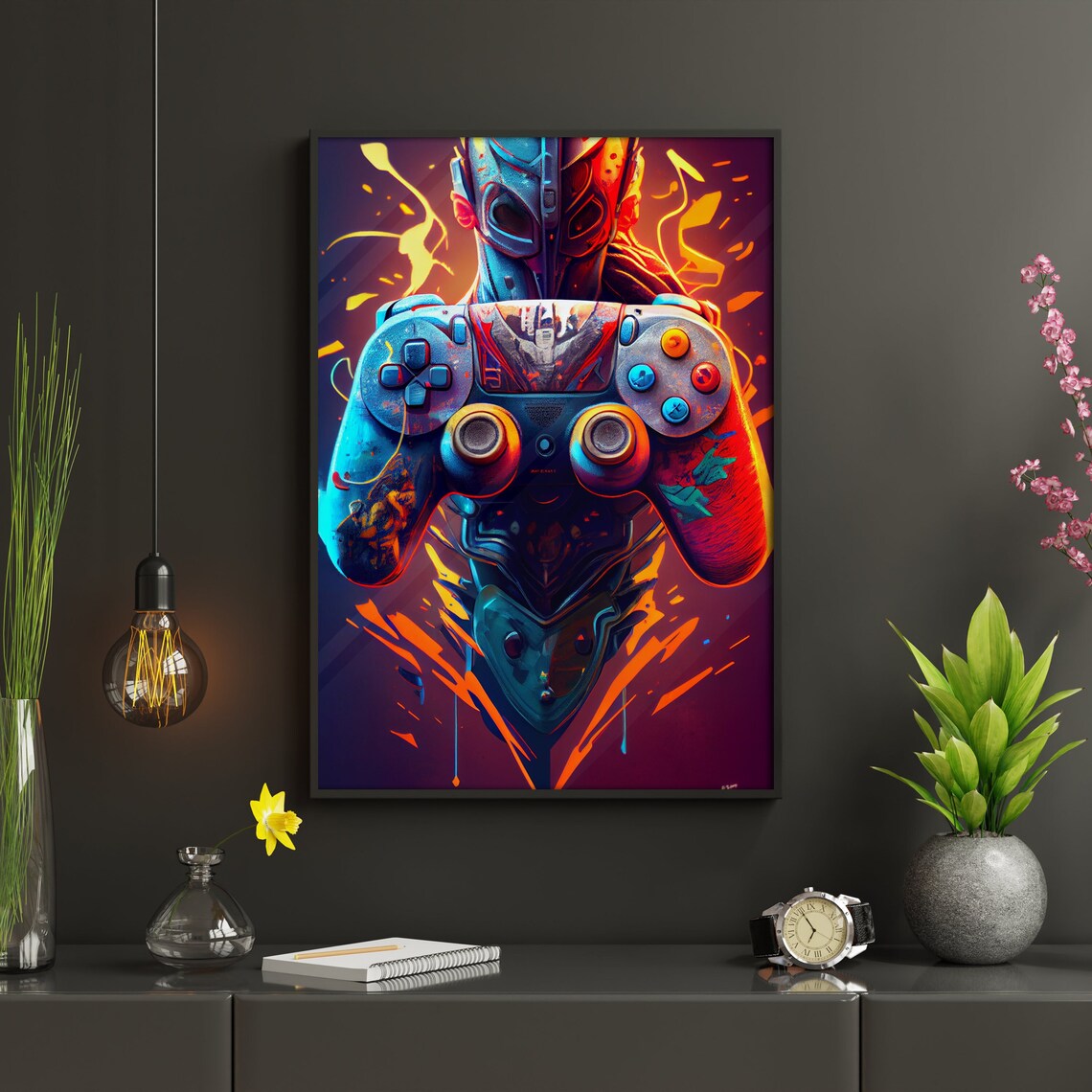Cool Gaming Console Poster, Printable Video Game Wall Art, Digital ...