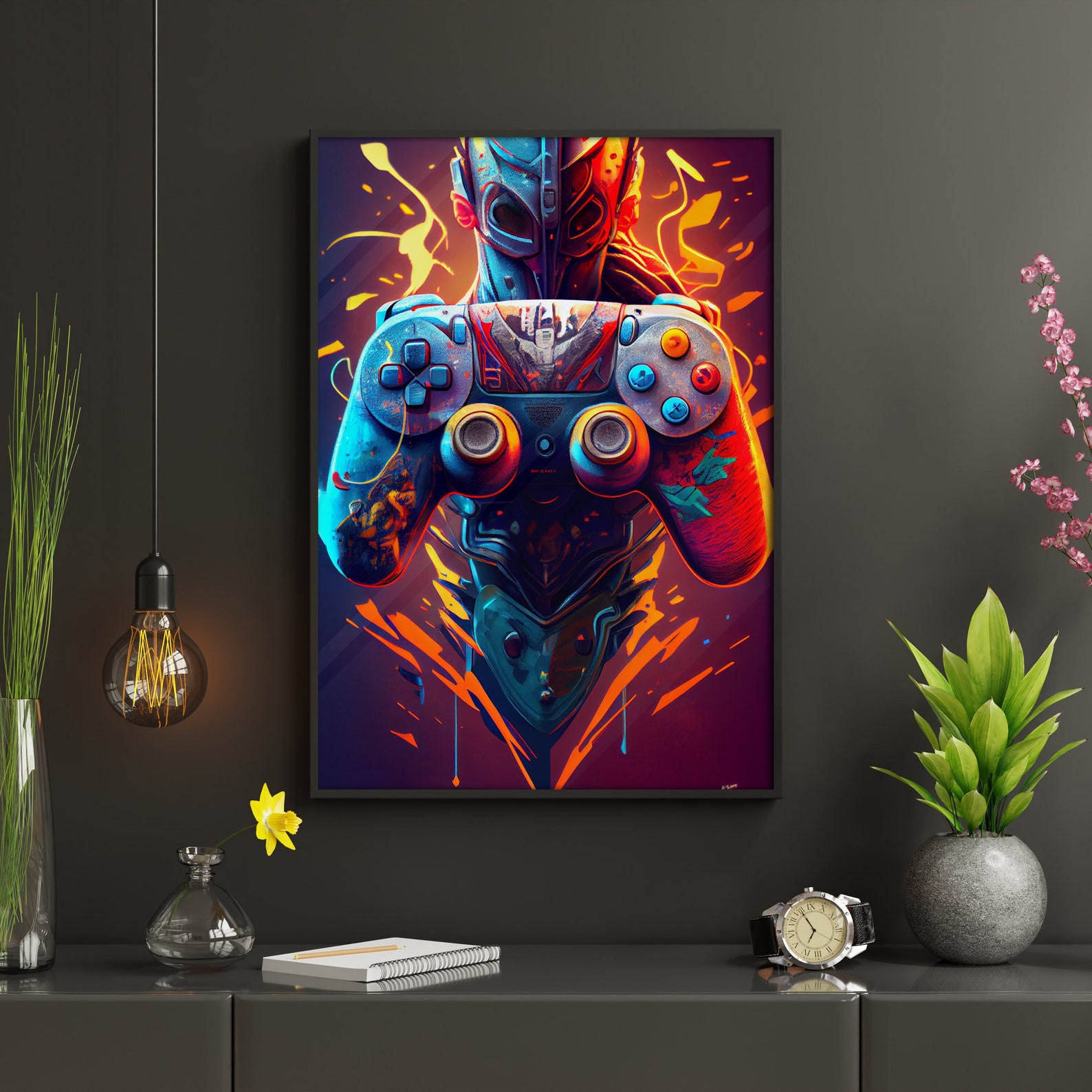 Cool Gaming Console Poster, Printable Video Game Wall Art, Digital ...