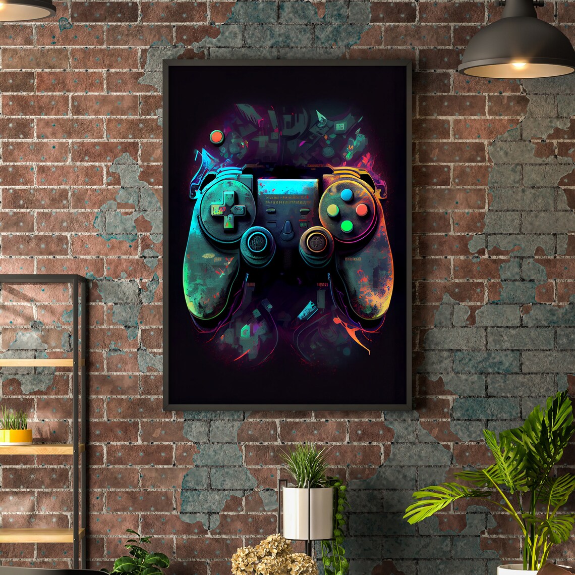 Gaming Console Poster, Printable Video Game Wall Art, Digital Video ...