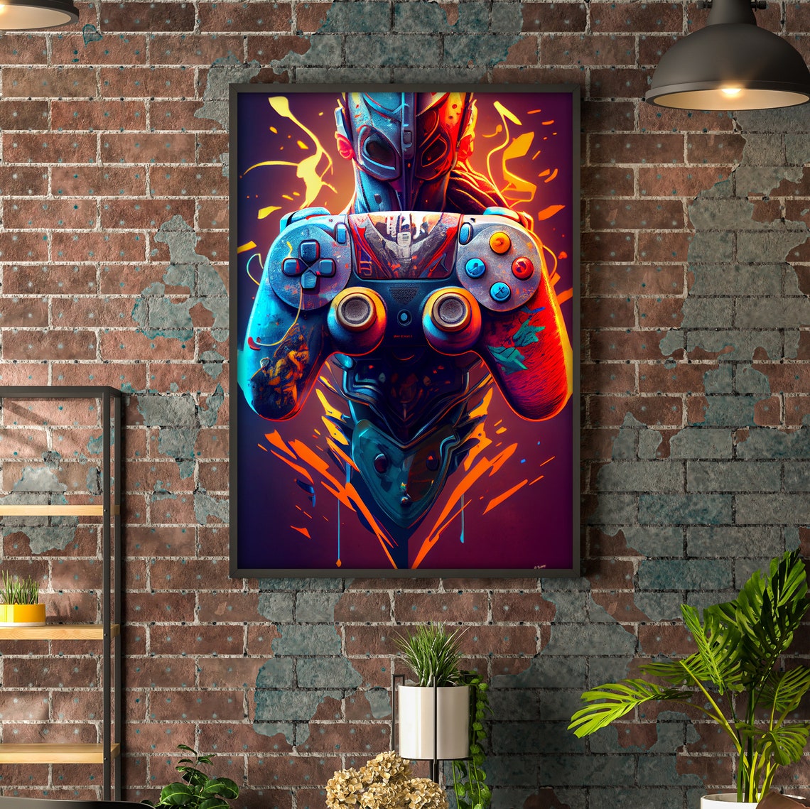 Cool Gaming Console Poster, Printable Video Game Wall Art, Digital ...