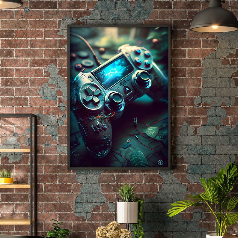 Gaming Console Poster, Printable Video Game Wall Art, Digital Video ...