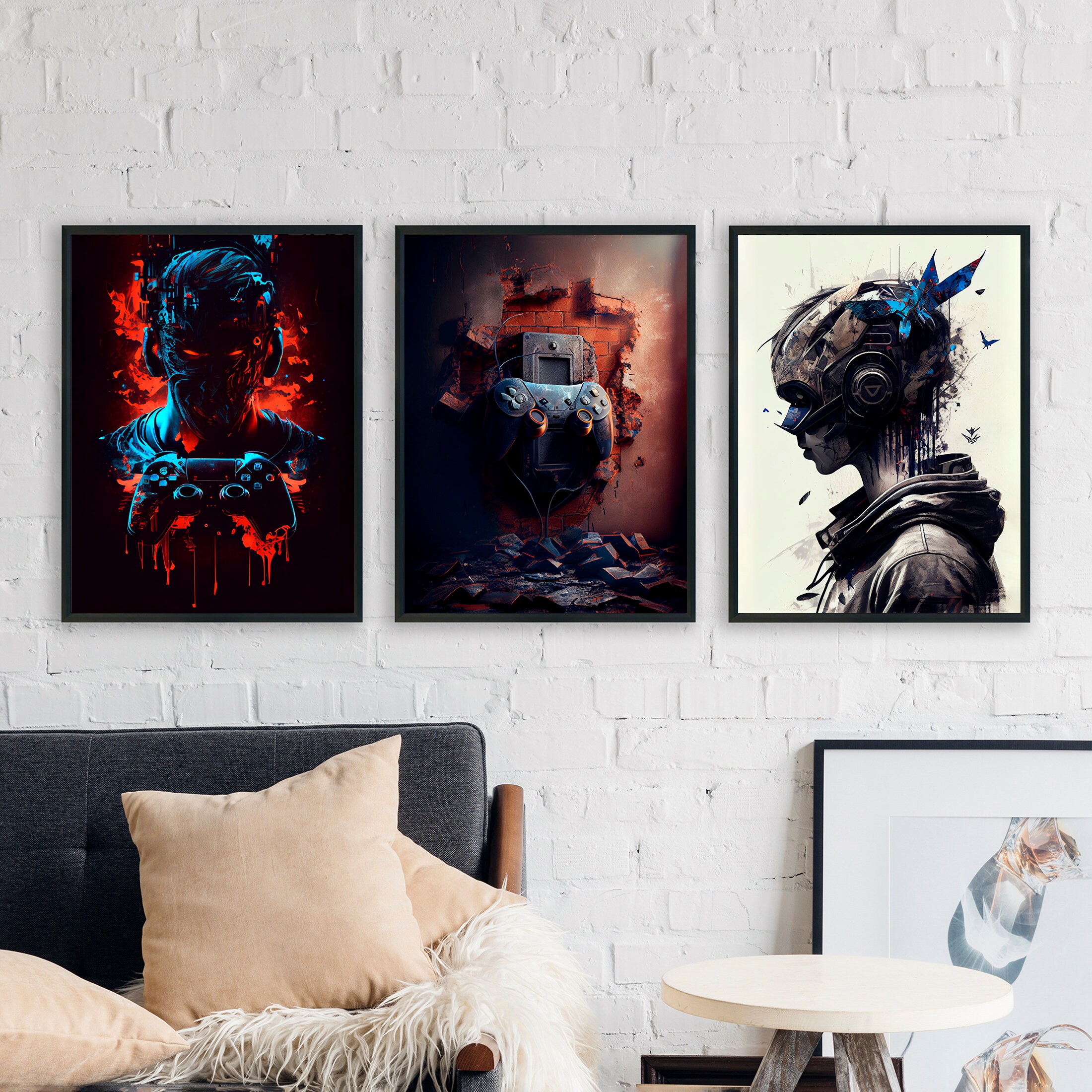 Set of 9 Cool Gaming Posters, Video Game Print, Printable Gaming Wall ...