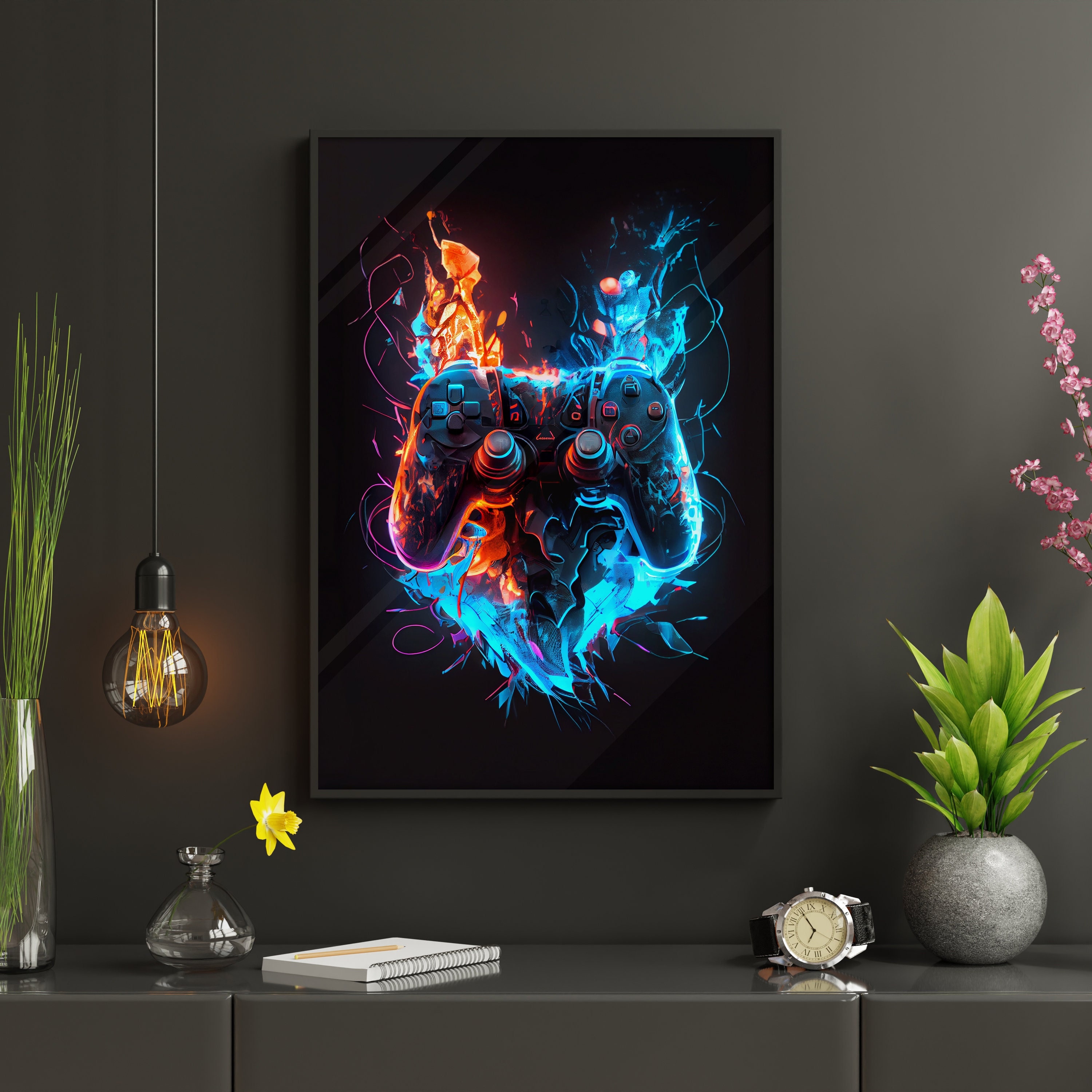 Cool Gaming Poster, Printable Video Game Wall Art, Digital Video Game ...