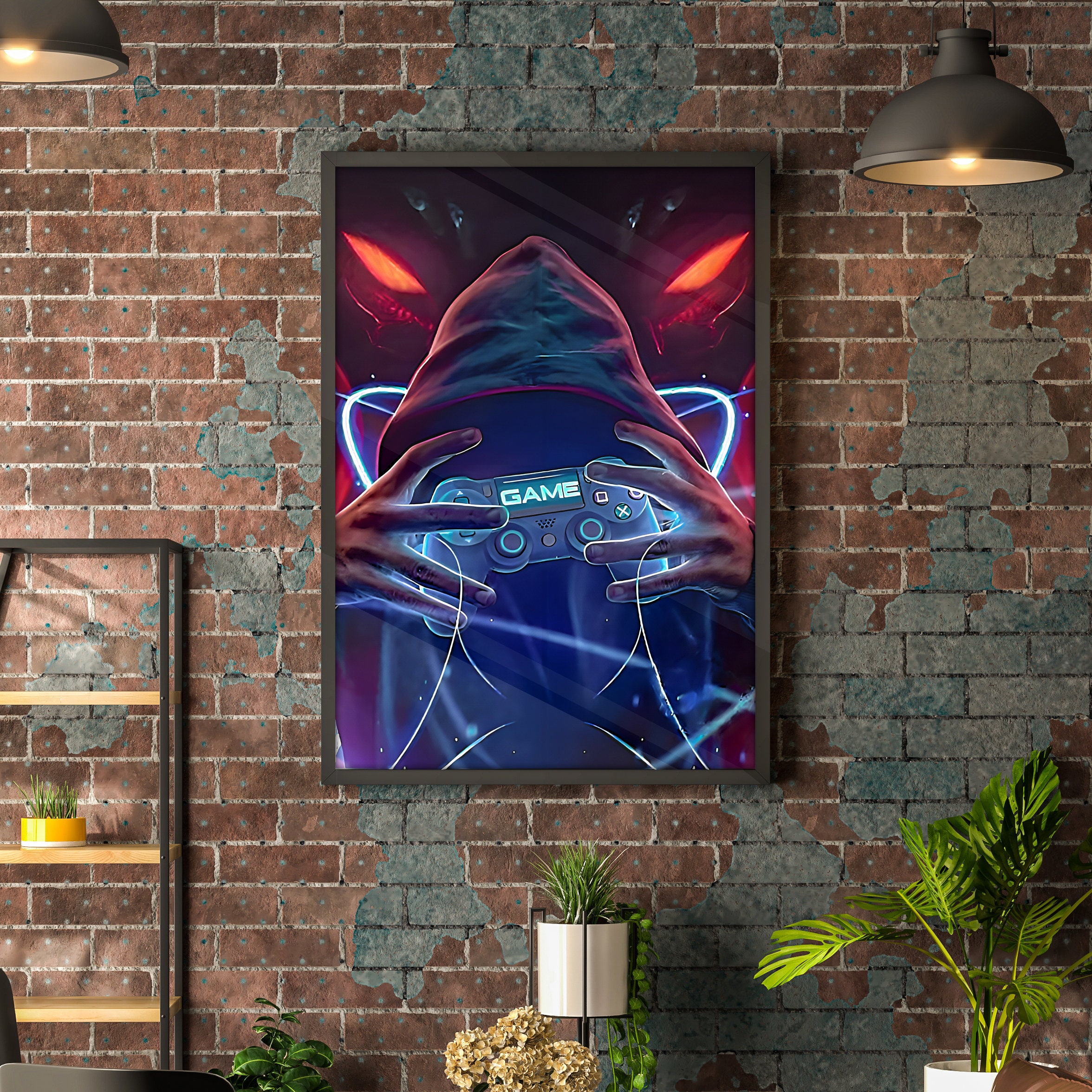 Gaming Poster, Printable Video Game Wall Art, Digital Video Game Art ...