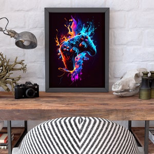 Gaming Console Poster, Printable Video Game Wall Art, Digital Video ...