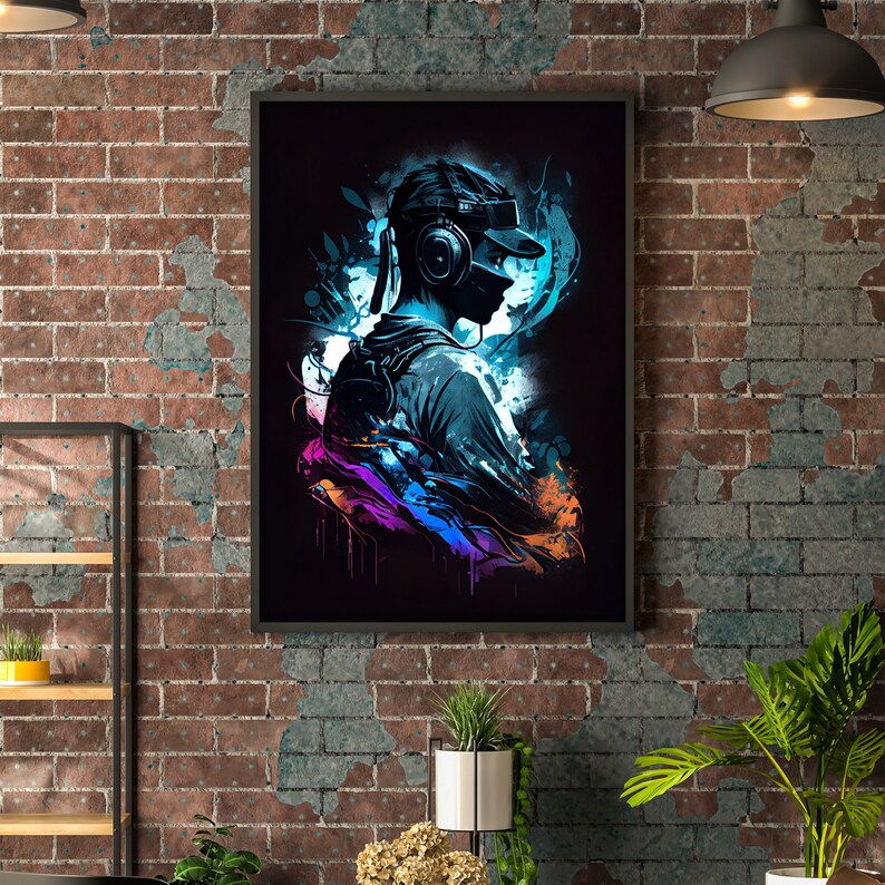 Gaming Console Poster, Printable Video Game Wall Art, Digital Video ...