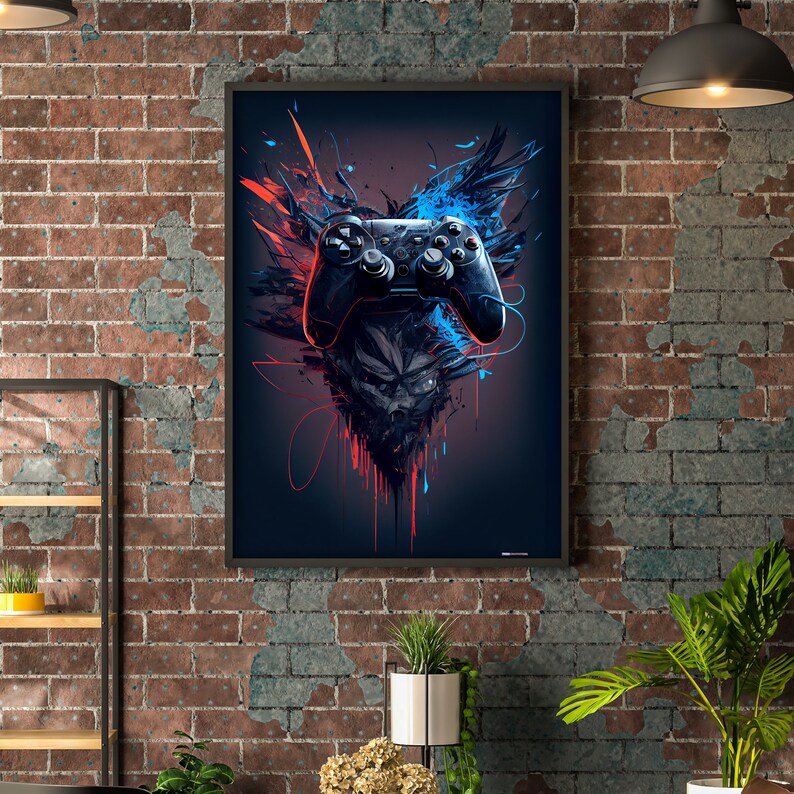 Gaming Console Poster, Printable Video Game Wall Art, Digital Video ...