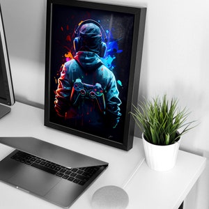 Gaming Console Poster, Printable Video Game Wall Art, Digital Video ...