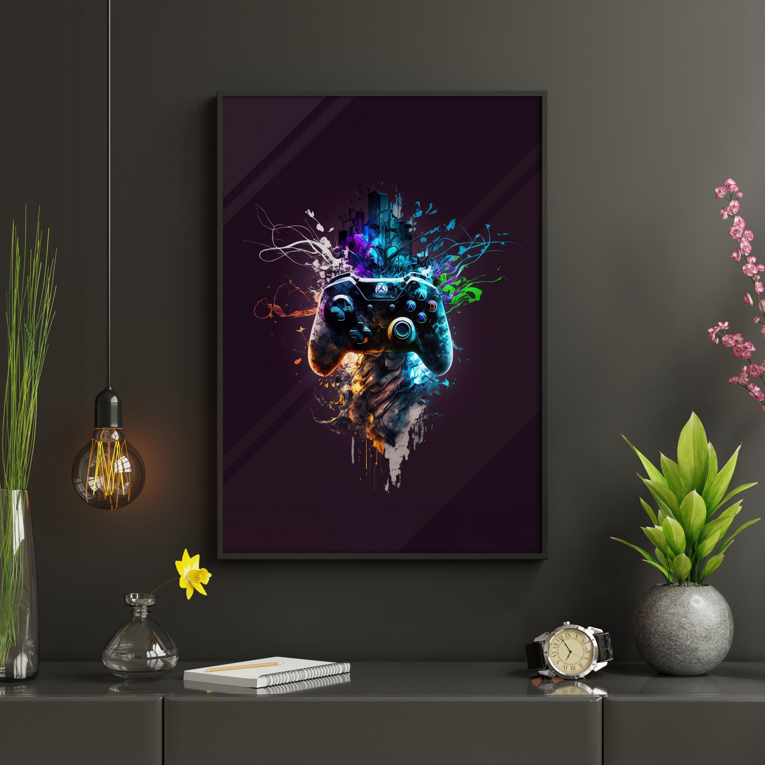 Set of 9 Cool Gaming Posters, Video Game Print, Printable Gaming Wall ...
