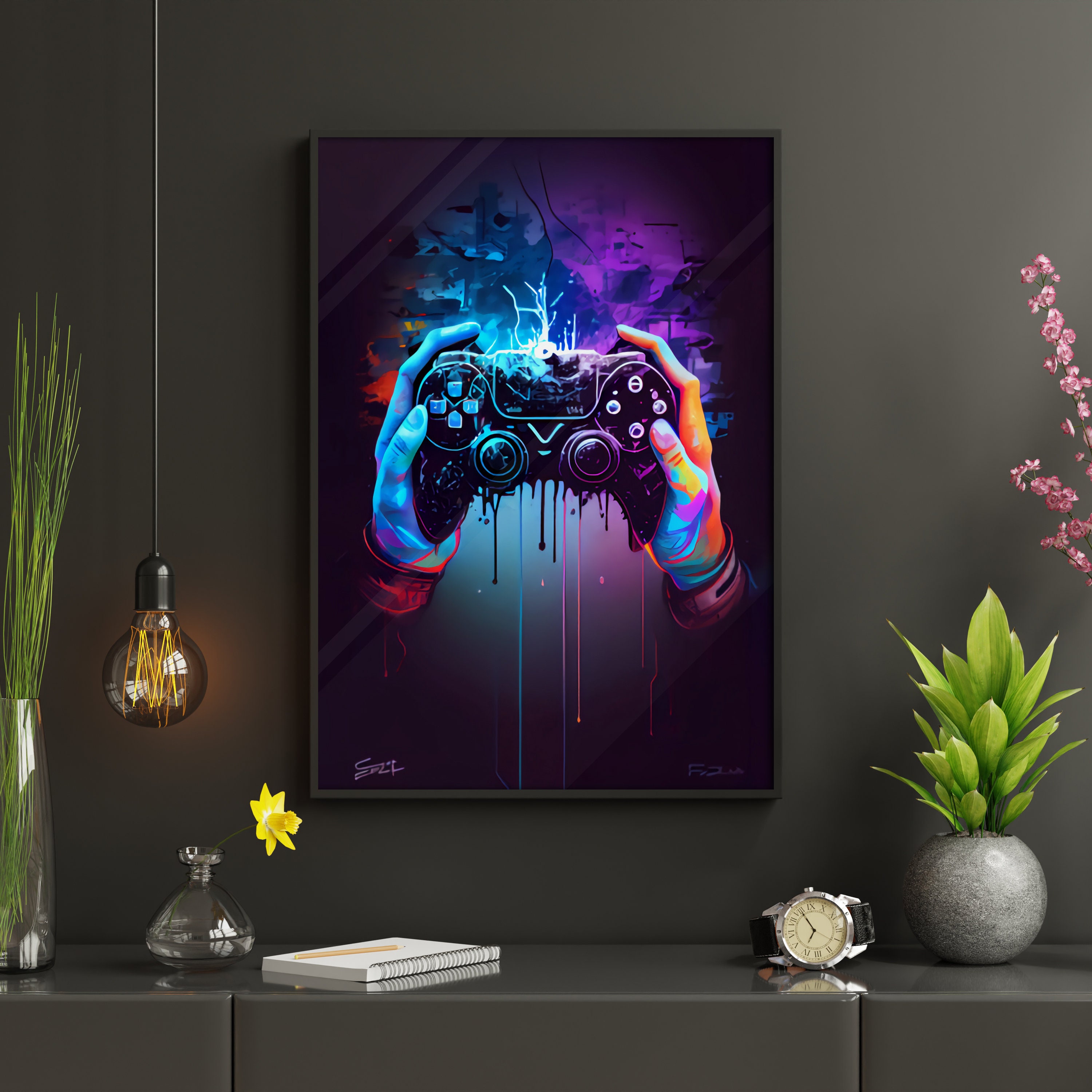 Set of 9 Cool Gaming Posters, Video Game Print, Printable Gaming Wall ...
