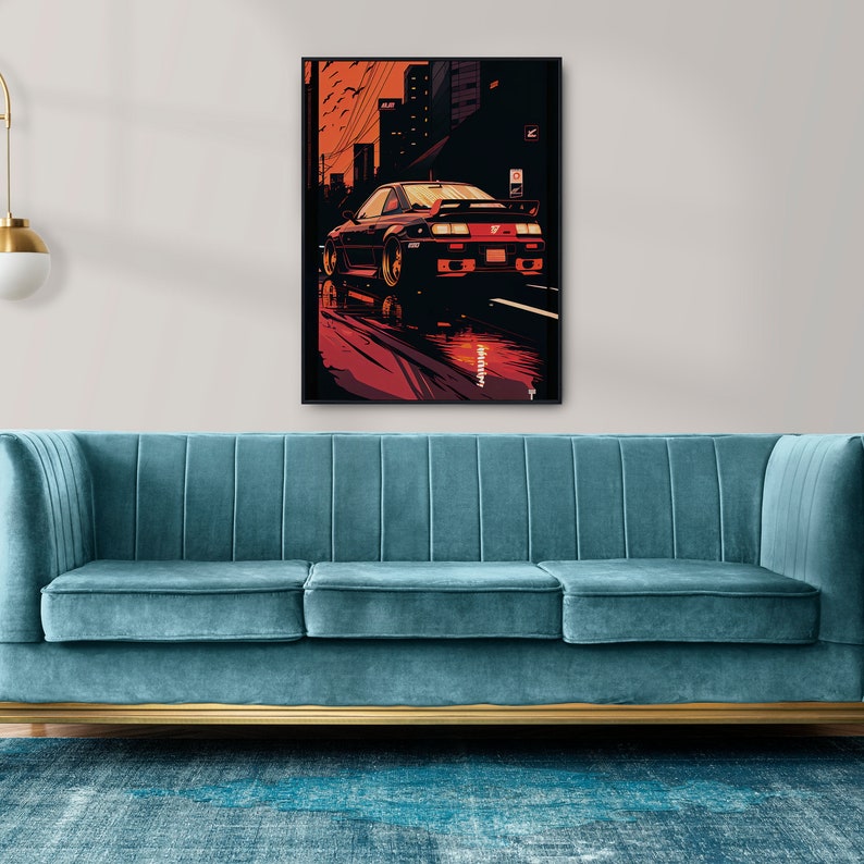 JDM Car Poster Printable Japanese Car Print Tokyo Street Racing Wall ...
