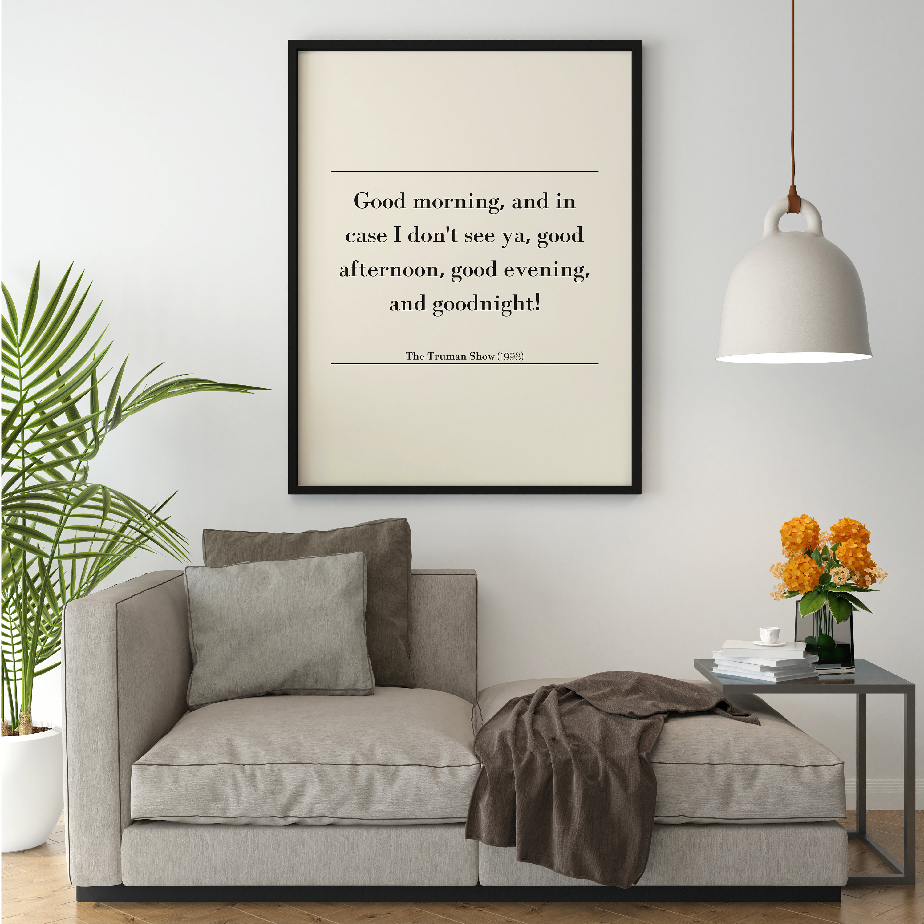 The Truman Show Famous Quote Print, Good Morning and In, Film Printable ...