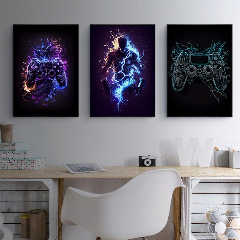 Set of 9 Cool Gaming Posters Video Game Print Printable - Etsy