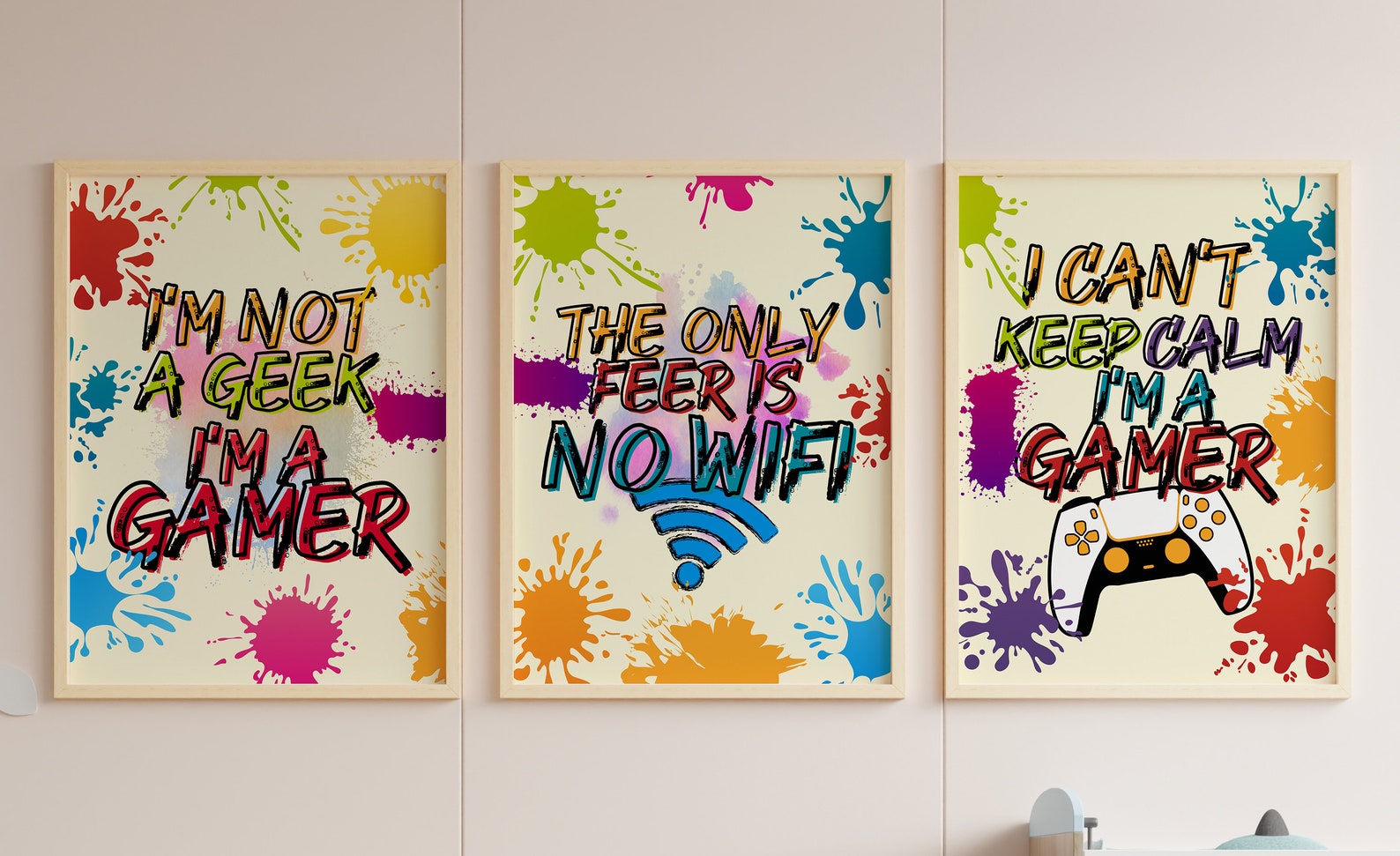 Set of 3 Gaming Wall Posters, Digital Print Wall Art, Printable Game ...
