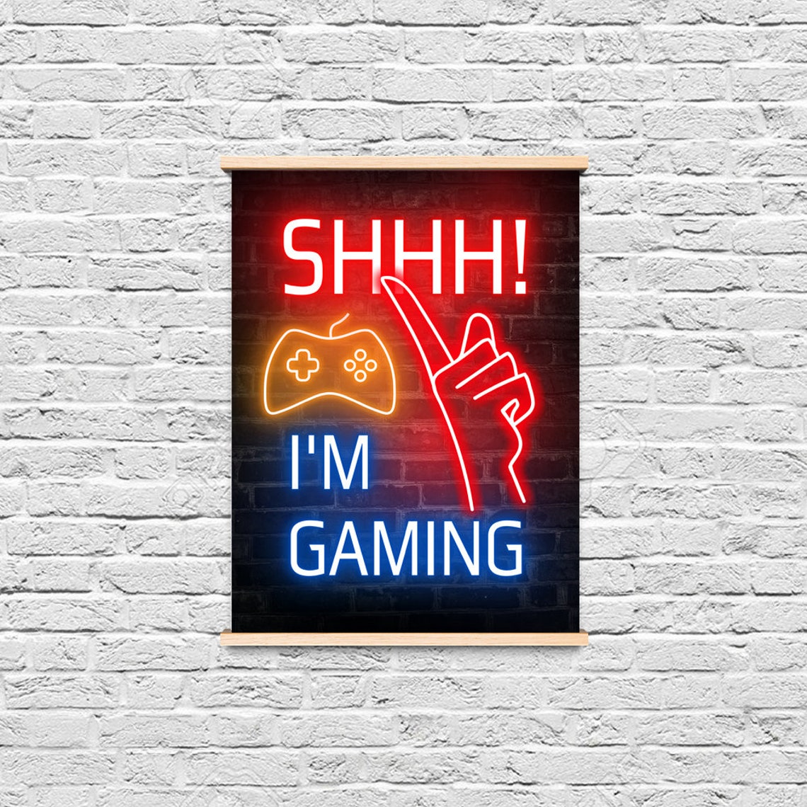 Set of 3 Neon Gaming Poster Digital Print Video Game Poster - Etsy