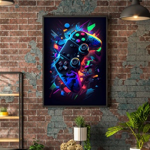 Gaming Console Poster, Printable Video Game Wall Art, Digital Video ...
