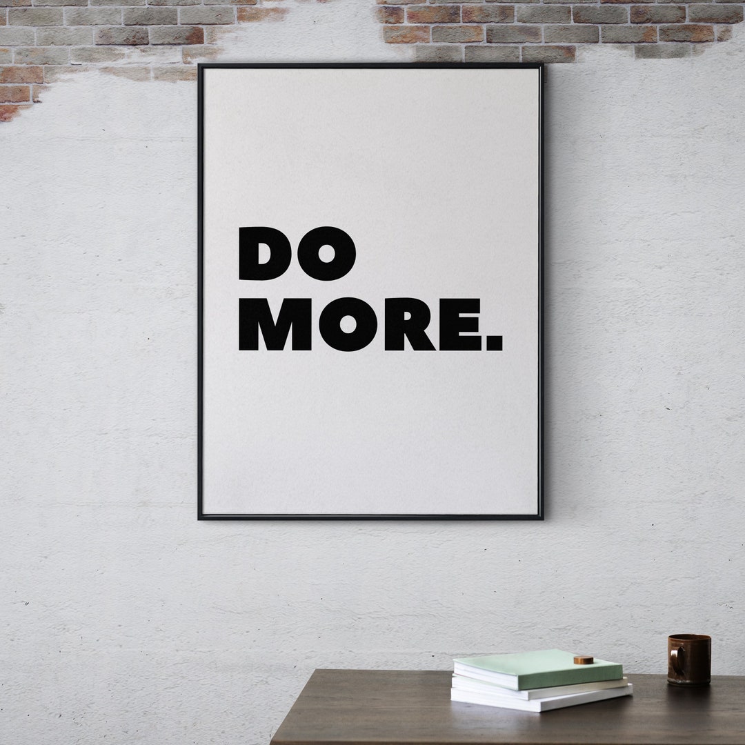Do More. Inspirational Quote Poster, Printable Wall Art, Digital Retro ...
