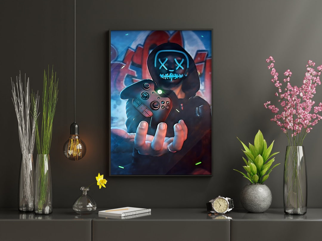 Gaming Poster, Printable Video Game Wall Art, Digital Gaming Art, Game ...