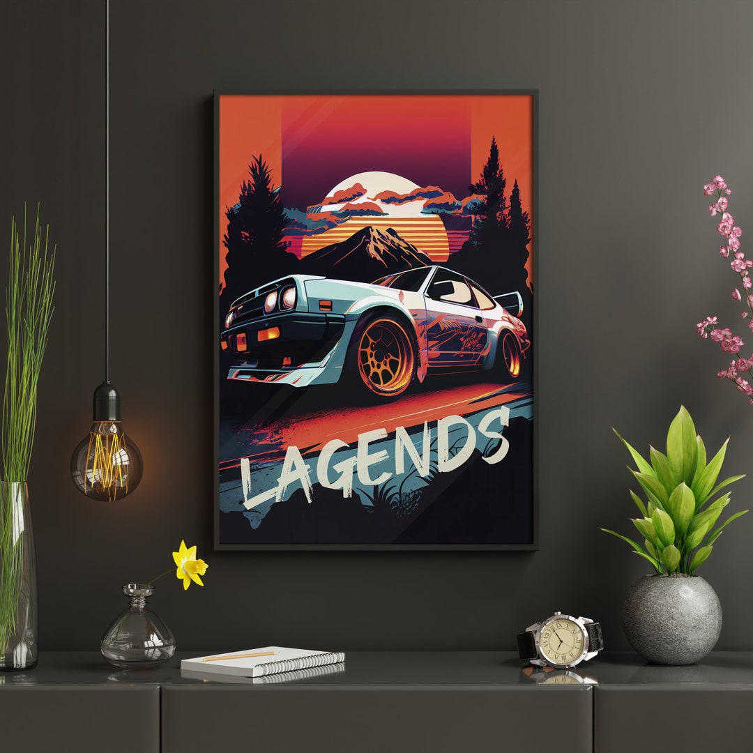 JDM Car Poster Legends Car Room Decor Printable Japanese Car Print ...