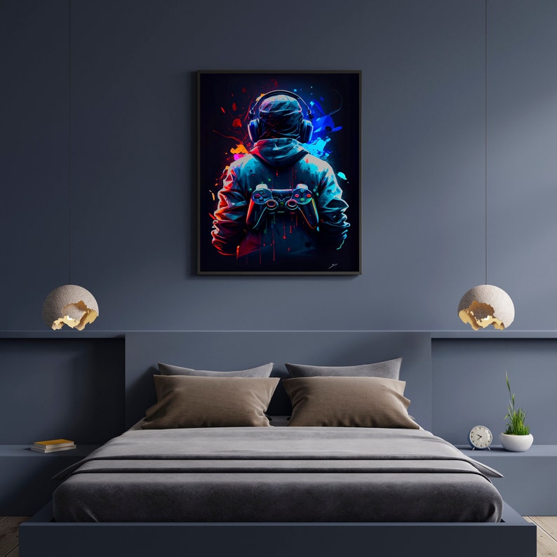 Gaming Console Poster, Printable Video Game Wall Art, Digital Video ...