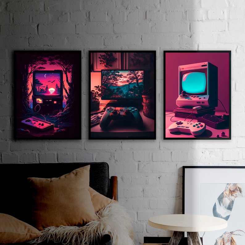 Set of 9 Cool Gaming Posters Video Game Print Printable - Etsy
