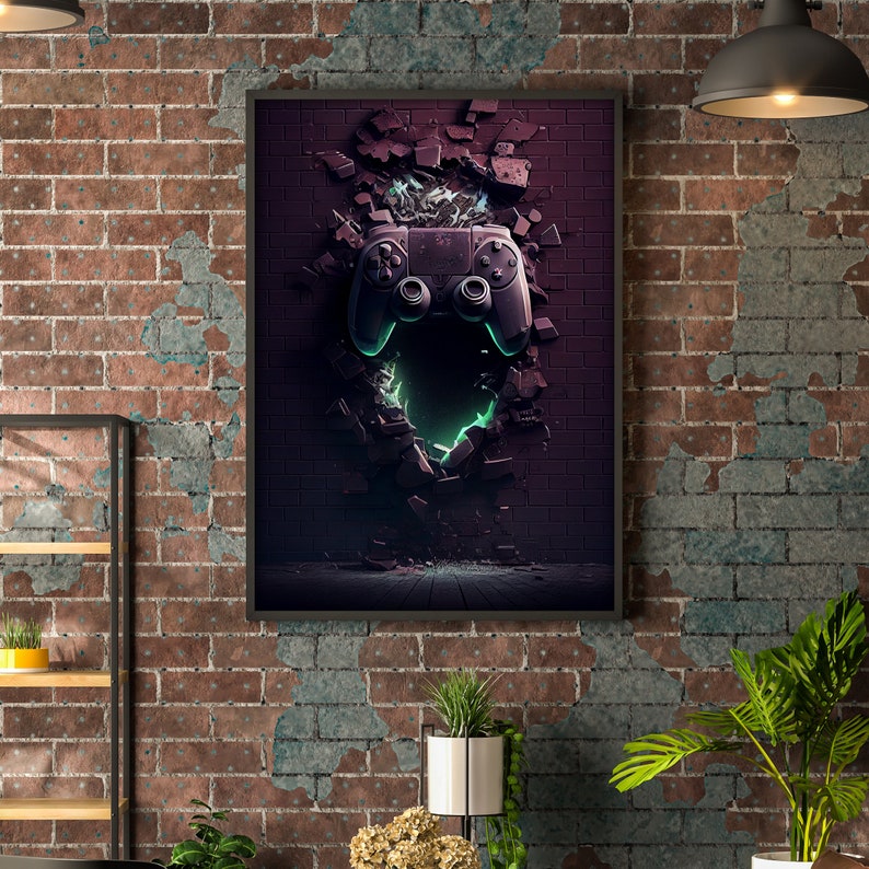 Cool Gaming Console Poster, Printable Video Game Wall Art, Digital ...