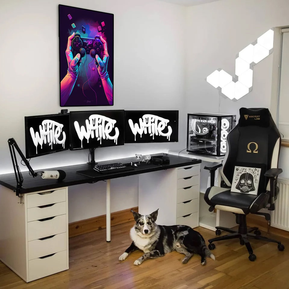 Boys Room Decor Print Gaming Design Poster Game Wall Art Teen Gaming ...