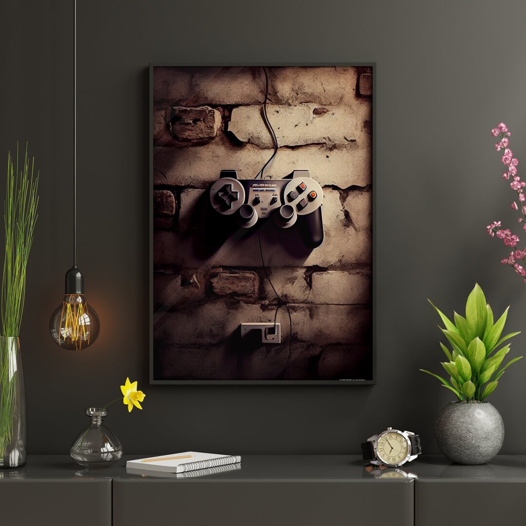 Cool Gaming Console Poster, Printable Video Game Wall Art, Digital ...