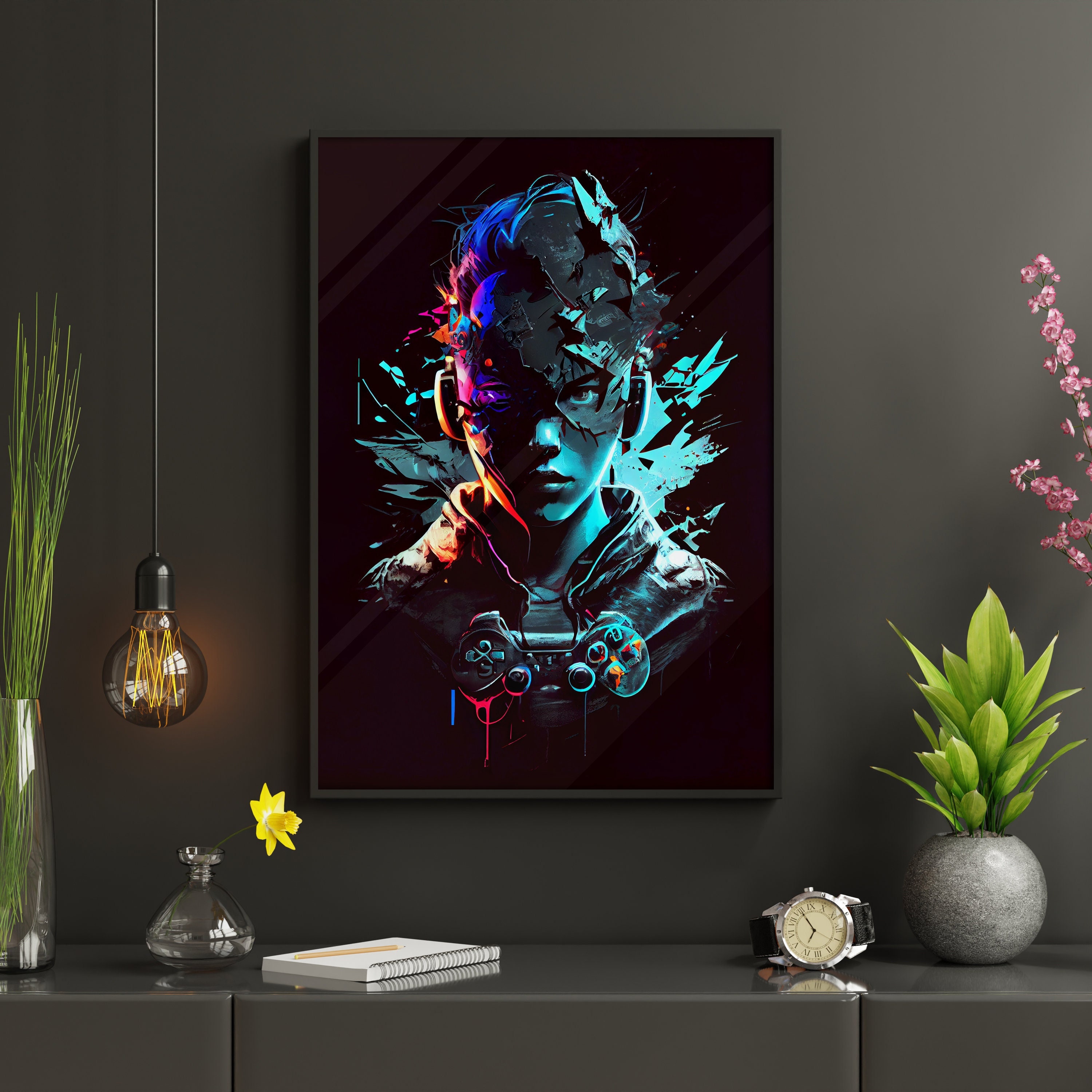 Cool Gaming Poster, Printable Video Game Wall Art, Digital Video Game ...