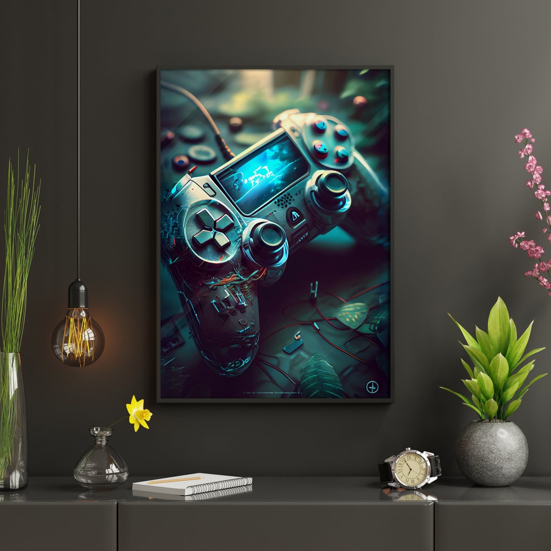 Gaming Console Poster, Printable Video Game Wall Art, Digital Video ...