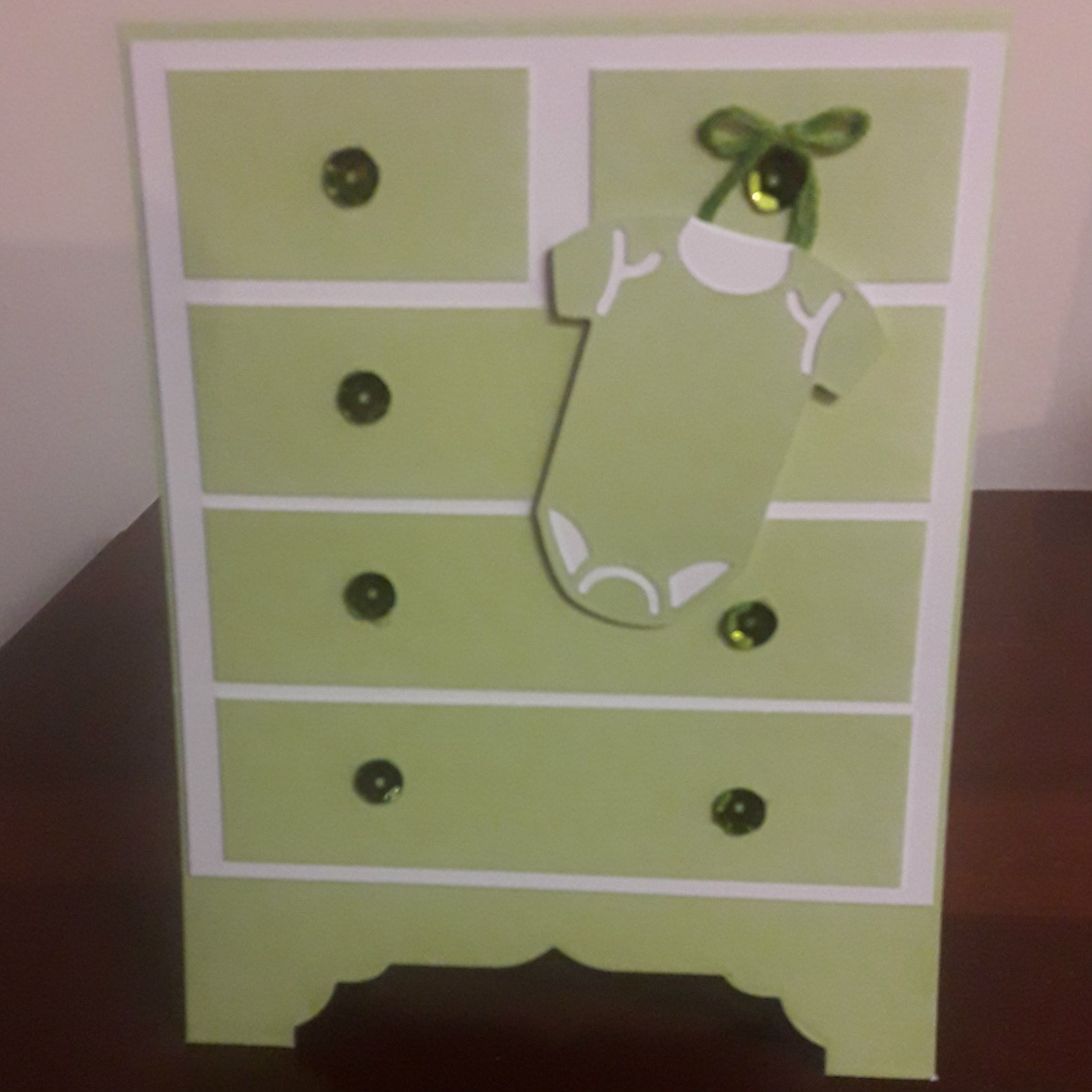 New Baby Congrats, Mint Green, 3D, Baby Dresser, Onesie, Baby Boy/girl ...