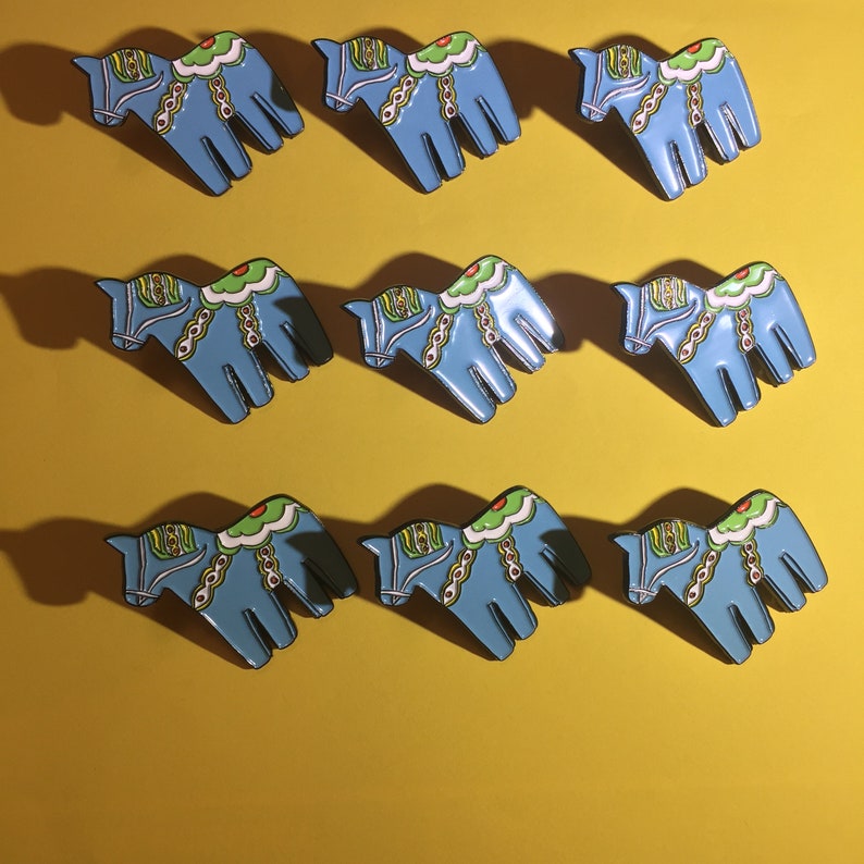 Sleipnir Enamel Pin Blue Dala Horse Soft Enamel Pin Badge - Etsy UK