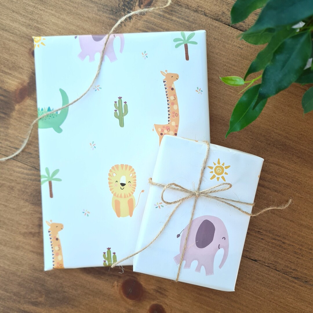Safari Gift Wrap Sheet 50 X 70cm All Occasions Colourful Design ...