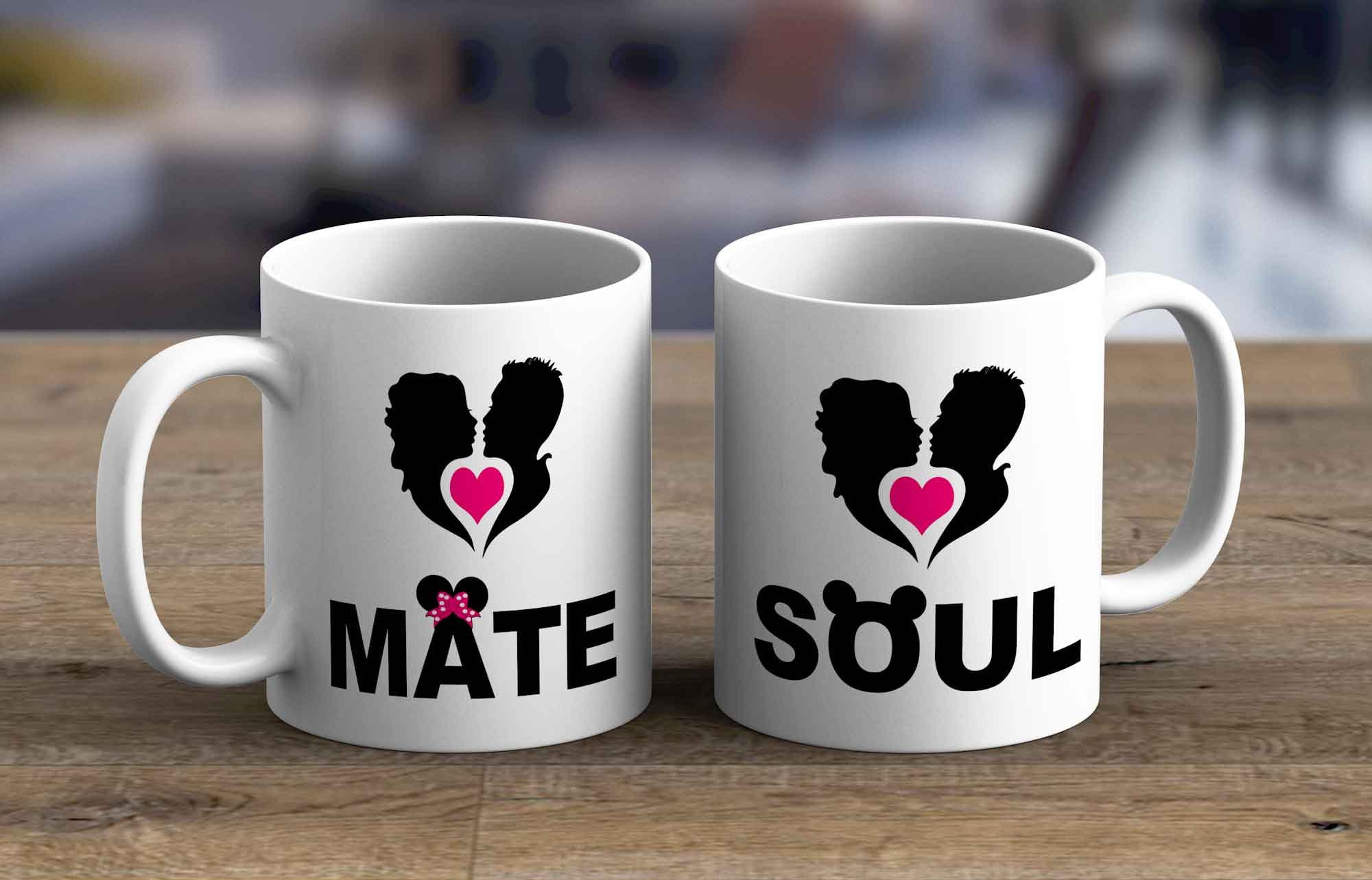 Soul Mate - Couple Gift Mugs Set for Lovers | His and Hers Coffee Mug ...