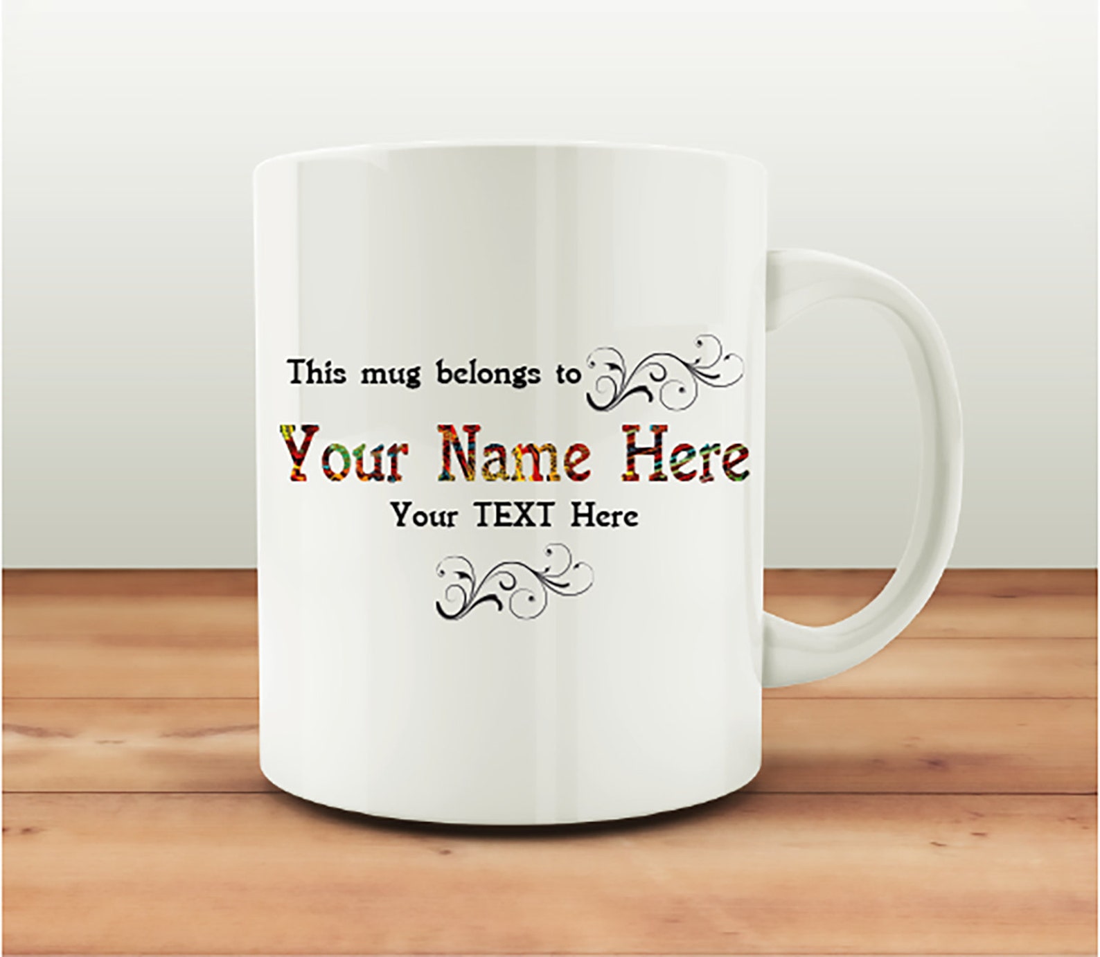 Personalised Text or Photo Mug, Mug Mockup, Blank Mug, Mock Ups, Coffee ...