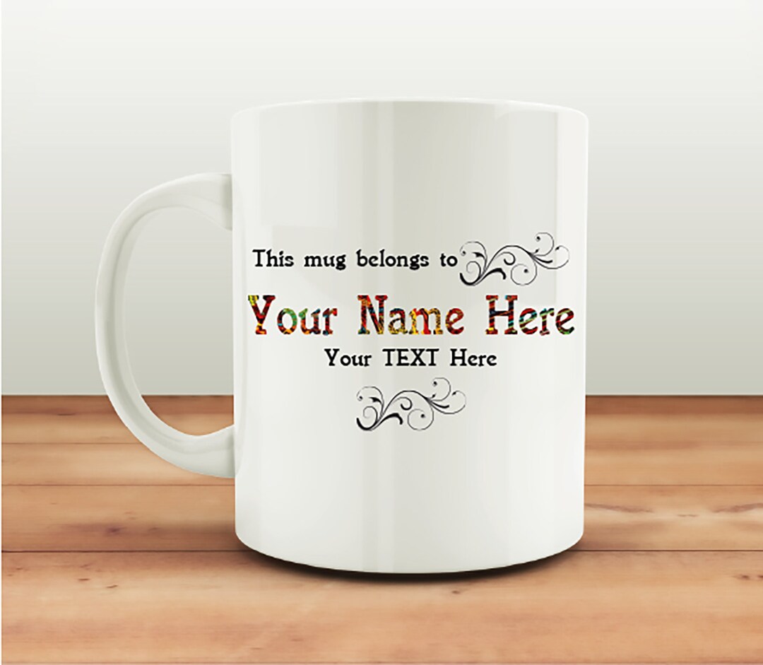 Personalised Text or Photo Mug, Mug Mockup, Blank Mug, Mock Ups, Coffee ...
