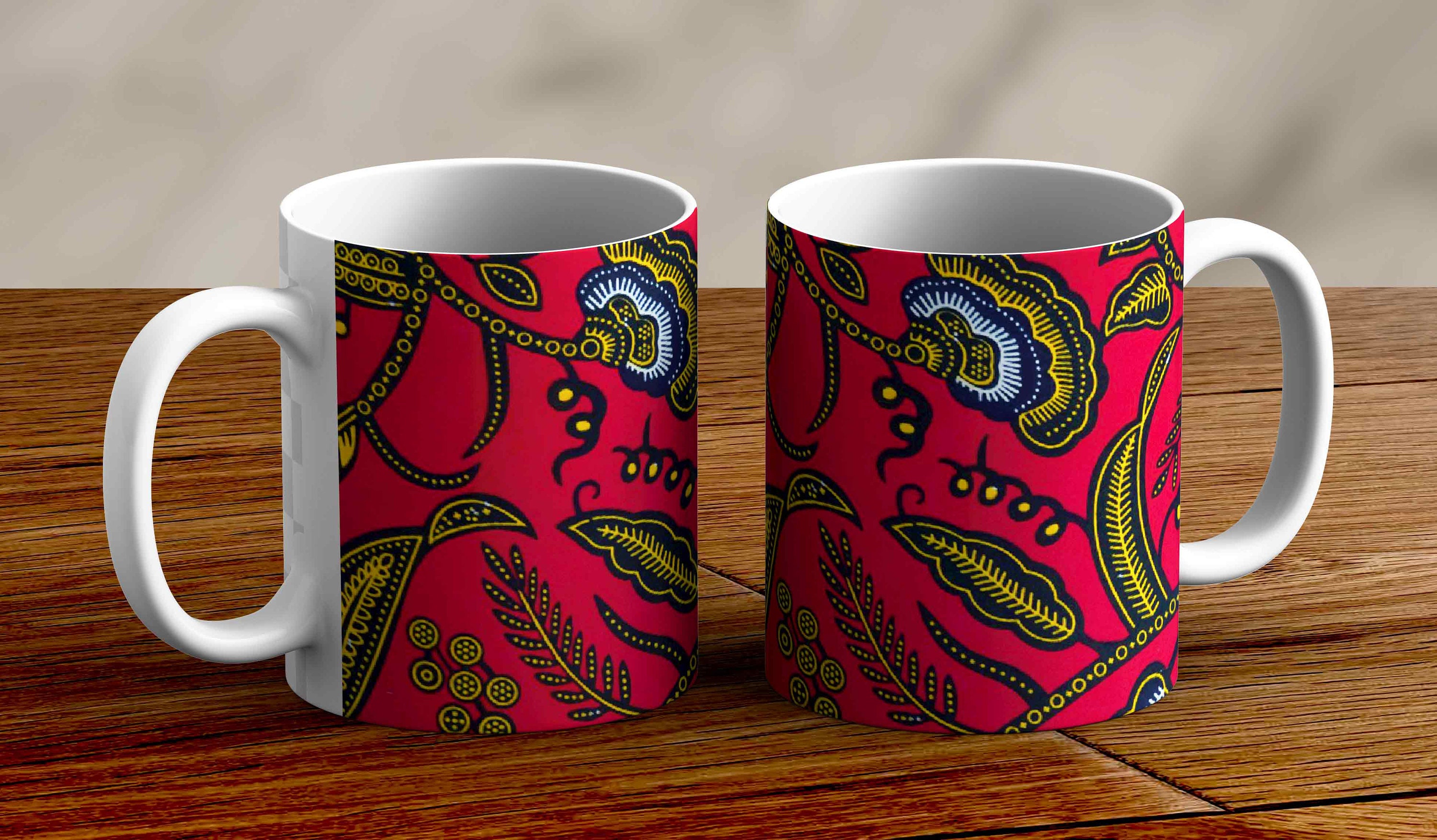Fabric 27 African coffee mugs Coffee Mug Coffee mug | Etsy