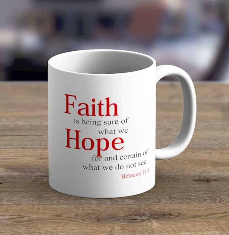 Faith Bible Verse Quote on Mugs Mug With Bible Verse Quote - Etsy