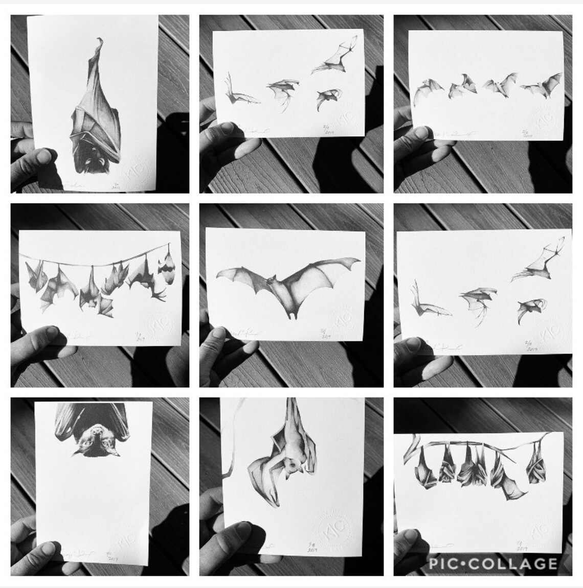 MONSTER MASH Watercolor Print on Paper Art Print Bat Bats - Etsy