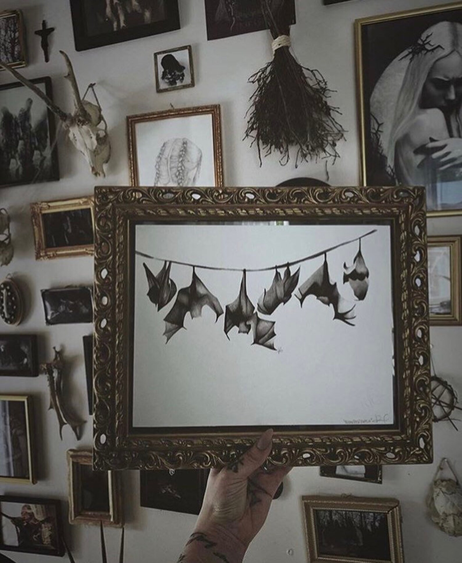 MONSTER MASH Watercolor Print on Paper Art Print Bat Bats - Etsy