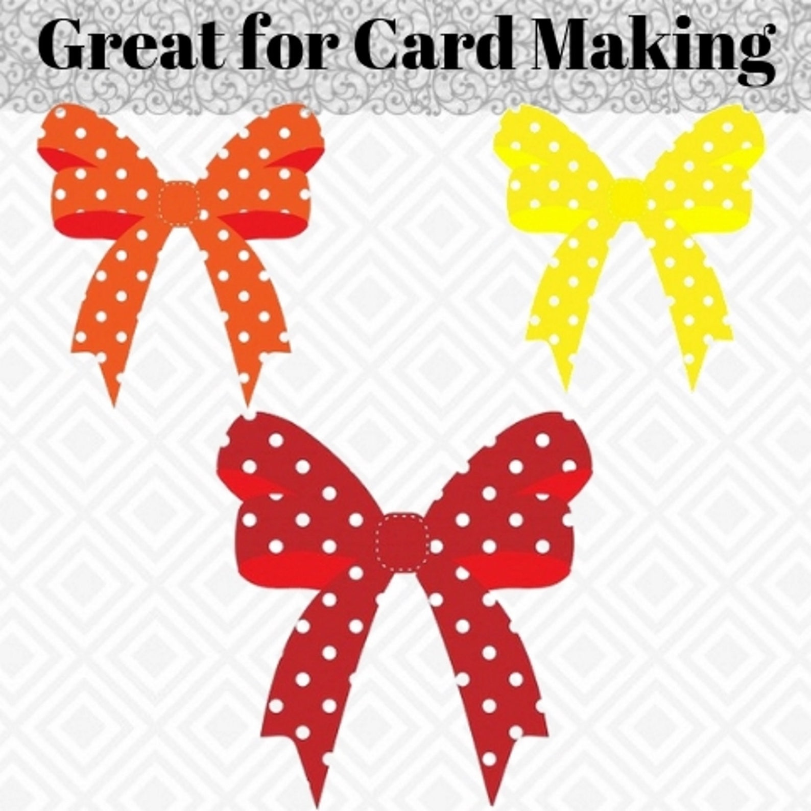 11 Pretty Hair Bow Clipart Set for Personal & Commercial Use. Colorful ...