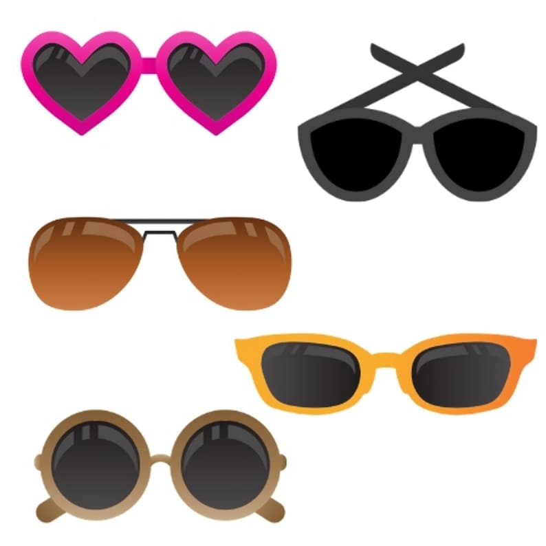 15 Cute Sunglasses PNG Image Clipart Set With UNLIMITED Personal ...