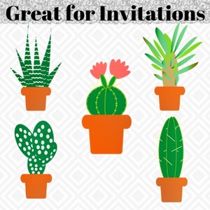 16 Cute Cactus Clipart Set for Personal & Commercial Use. Instantly ...