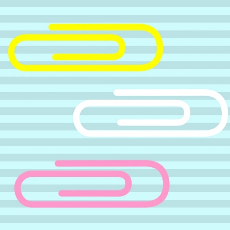 Cute Paperclip Clipart PNG Graphic Image Set, With UNLIMITED Personal ...