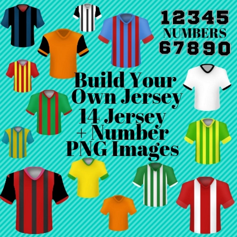 26 Soccer and Jersey Images Clipart Set Plus Numbers With UNLIMITED ...